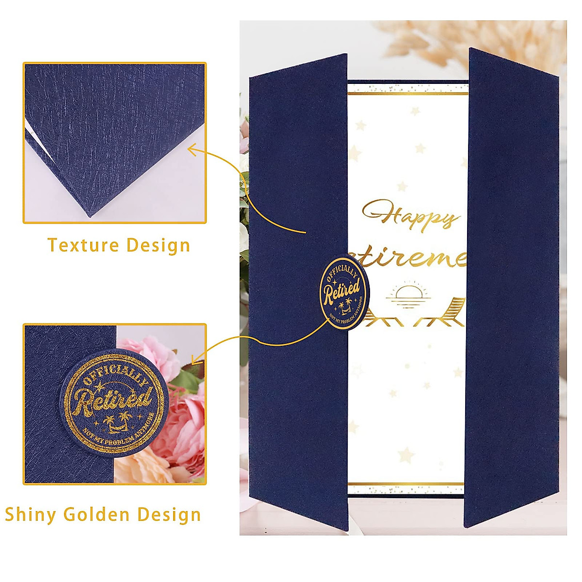 Trgowaul Retirement Party Decorations, Happy Retirement Guest Book Alternative, Funny Retirement Party Signature Certificate, Card Congrats Retired Party Supplies Gifts Sign for Men Women Coworkers