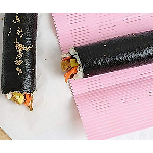 Florian Easy Sushi Rolling Mat (1 Pcs) (Size 25,5 x 25.5 Cm / 10.4 x 10.4 Inch) Easily Make a Shape than Silicon Mat, Easy to Clean and Store