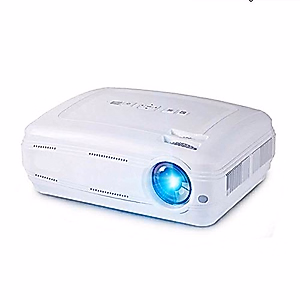 DROOS Portable Mini Projector Smart HD 720P LCD Projector Android 6.0 WiFi Bluetooth 4.03500 Lumens LED Home (Color : White, Size (projectors)