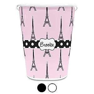 RNK Shops Eiffel Tower Waste Basket - Single Sided (Black) (Personalized)