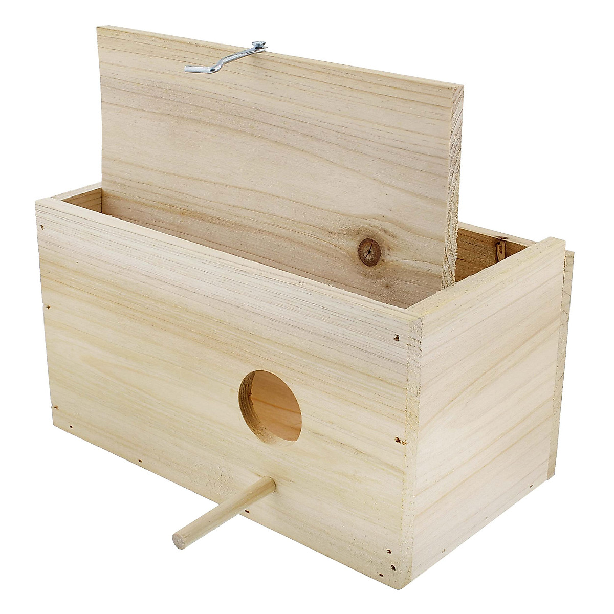 Rural365 Bird Nest Box - Medium 8.7 x 5 x 4.75in Wooden Bird Nesting Boxes for Cages Fits Swallow Finch Parakeet Dove