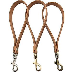 SaSarili Camel Wristlet 1/2" wide Replacement Clutch Handbag Purse Wrist Pouch Strap Brass Tone Hardware