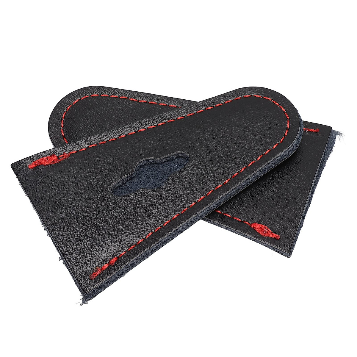 VBESTLIFE Archery Bow Limb Tip Protector, 1 Pair Bow Tip Protector Leather Bow Tip Guard for Outdoor Hunting Recurve Bow (Black)