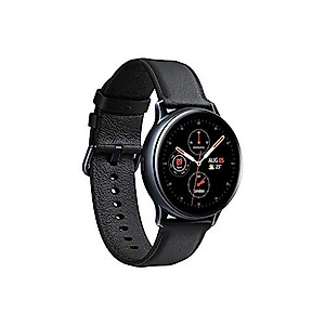 SAMSUNG Galaxy Watch Active2 LTE Smartwatch (Stainless Steel, 40mm, Black) (Renewed)