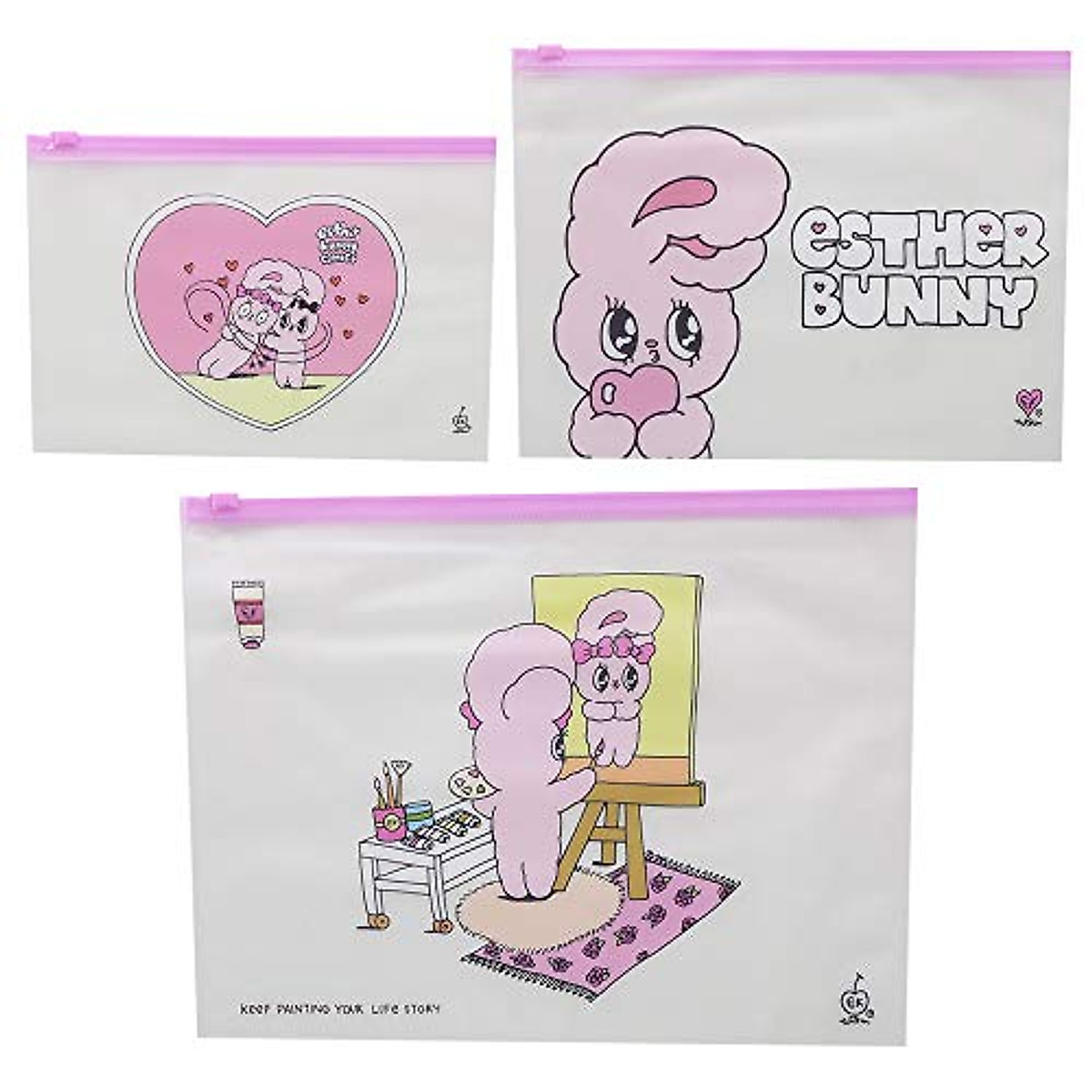 Esther Bunny Slim Pouch Set, 1 Set, Punky Sugar
