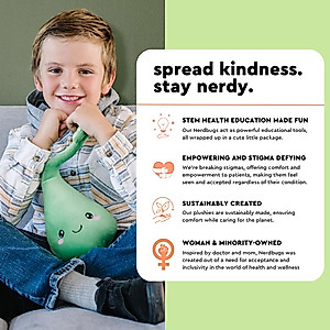 nerdbugs Gallbladder Plush- Who You Gonna Gall? Stone Busters! -Gallbladder Removal Stuffed (Plush) Organ Toy/Get Well Gift/GI Surgery Health Education Toy/Gift for Med Students, Nurses, Doctors