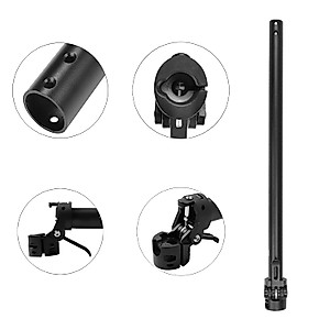 GLDYTIMES OEM Folding Pole Replacement for Xiaomi m365 Pro Electric Scooter Including Silicone Plug, Folding Slot Latch