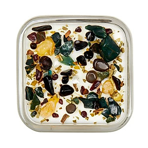 Yule Candle by New Moon Beginnings - Winter Holiday Candles - Herb & Crystal Candles - Soy Candle - Winter Solstice Candles