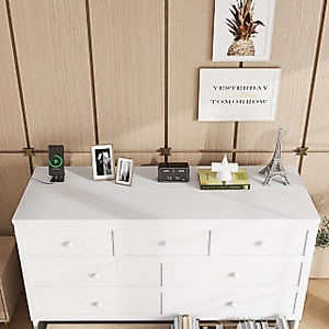 SOFTSEA Queen Murphy Bed Cabinet with Charging Station Foldable Cube Cabinet Chest Bed with Large Drawer Wood Queen Wall Bed for Guest Room, Space Saving