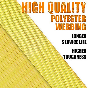 Autofonder 2Pc Tow Dolly Basket Straps with Flat Hook for 14"-17" Tires -10,000 lbs Breaking Strength Tire Bonnet&Tire Net -2” Over Wheel Car Basket Tie Down Straps with Axle Straps,Carrying Bag