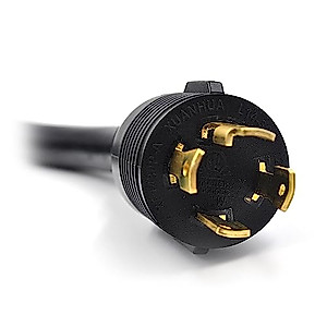 FlixGrdy 4 Prong to 50 Amp Generator to RV/EV Adapter Cord with Grip Handle, L14-30P Twist Lock Male to 14-50R Female, Heavy Duty STW 10 AWG for Generator to RV Trailer Camper and EV Charging