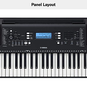 Yamaha PSRE373 61-Key Touch Sensitive Portable Keyboard (Power Adapter Sold Separately)