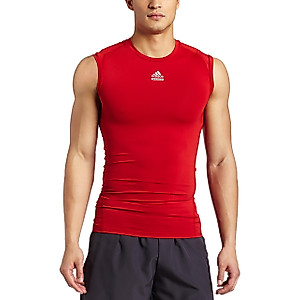 adidas Men's Techfit Cut and Sewn Sleeveless Top (Universe Red, XX-Large)