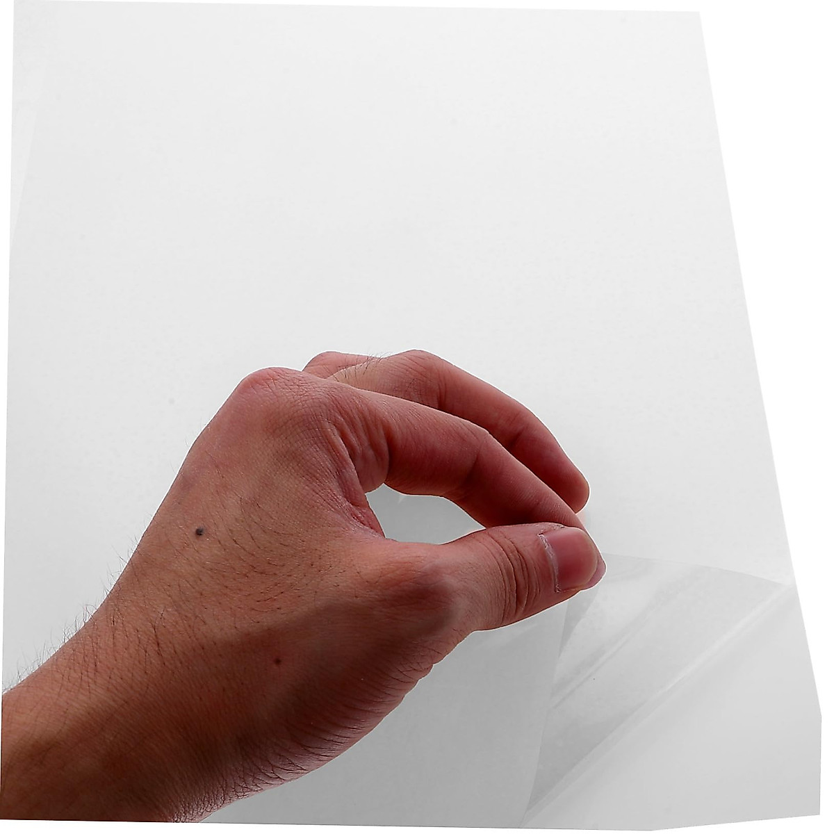 VILLCASE 20 Sheets Sheet Paper Film Glitter Holographic Overlay Paper Construction Papers Cold Lamination Film Printing Paper White Pvc Self-adhesive A4 Fully Transparent Decorative Paper