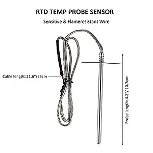 Apromise Replacement Parts for Traeger Grill - Upgraded Digital Thermostat Controller with 2 Meat Probes & 2 Meat Thermometer Probe Clips & 1 RTD Temperature Sensor for Traeger Replacement Parts