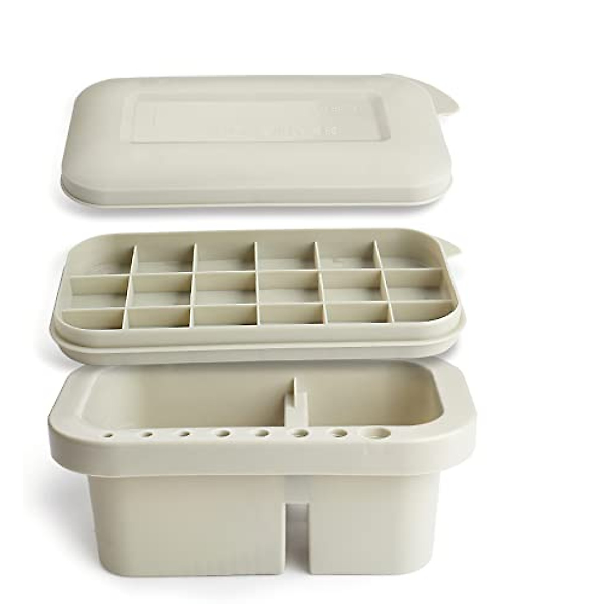 Artist Brush Basin Multifunction Paint Brush Tub with Brush Holder Suitable for Acrylic and Watercolor Painting （Large）