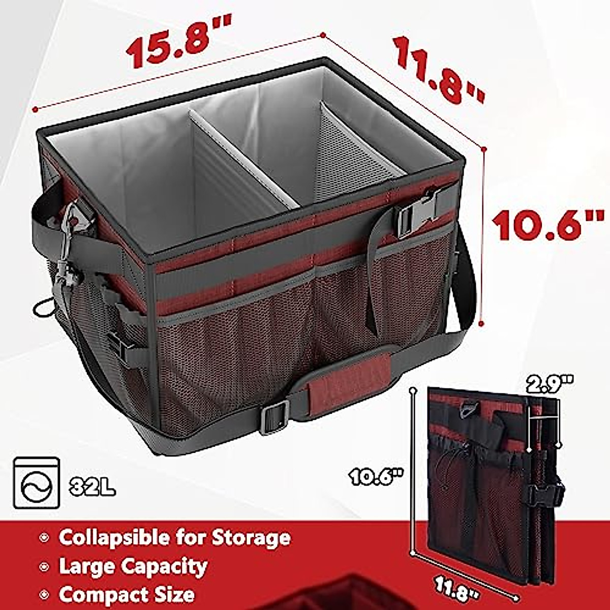 FANGSUN Grill Caddy, BBQ Caddy with Paper Towel Holder, Picnic Griddle Caddy for Outdoor Camping, Barbecue Accessories Storage Organizer for Utensil Grilling Tool, Must Haves for Camper Tailgating Rv