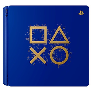 Playstation 4 Slim 1TB SSD Limited Edition Days of Play Blue Console with Controller Bundle Enhanced with Fast Solid State Drive (Renewed)