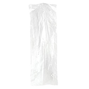 Pack of 50 Garment Bag,Transparent Suit Bag,Clothing Cover,Gown and Dress Storage Bag 60 x 150 cm