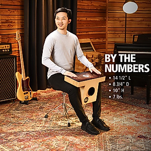 Meinl Percussion Slaptop Cajon Box Drum with Internal Snares and Bass for Acoustic Music — NOT Made in China — Play with Your Hands, Baltic Birch, 2-Year Warranty (TOPCAJ1EB)