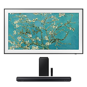 SAMSUNG QN50LS03BAFXZA 50 Inch The Frame 4K UltraHD Smart QLED TV with a HW-Q60C 3.1ch Soundbar and Subwoofer with Dolby Atmos (2022)