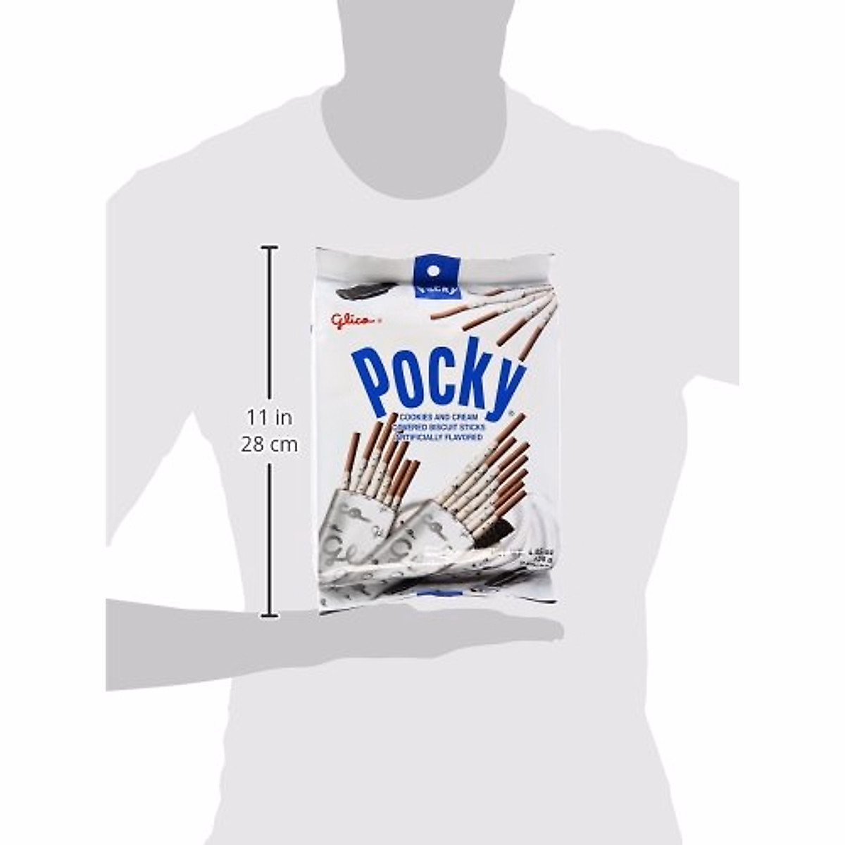 Glico Cookie And Cream Covered Cocoa Biscuit Sticks, 4.57 Ounce