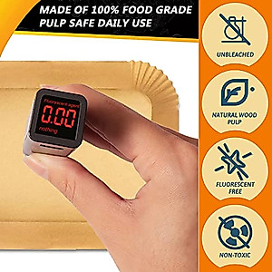 Air Fryer Disposable Paper Liner Rectangle 120 Pcs 8.6x 5.5'' for Ninja Dual Air Fryer with 2 Baskets 8 Qt and above, Air Fryer Parchment Liners Rectangular Non-Stick, Fit Ninja DZ201 DZ401 IG651