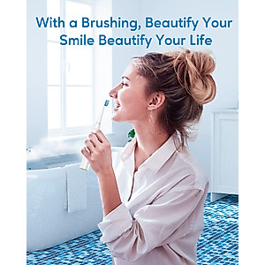 7 Pack Dnsly Electric Toothbrush Heads Compatible with FW-507/508/551/515/917/959/2011/D1/D3/D7/D8 Dnsly Toothbrush Heads, Black