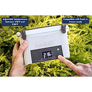 LunchEAZE Core Cordless Electric Lunch Box – Self-Heating, Battery Powered Food Warmer for Work, Travel– 220°F Heat, BPA Free, Meal Prep Friendly