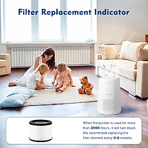 VENDFO Air Filter Replacement Standard Version for VF10/VF10 Pro, H13 True HEPA Air Cleaner Filter, 2 Pack