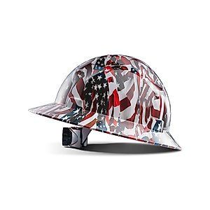LANON Full Brim Hard Hat, OSHA Construction Work Approved, Premium Charcoal Gray Design, FRP Safety Helmet with 4 Point Adjustable Ratchet Suspension, Class C