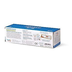 hand2mind 20 Bead Wooden Sensory Rekenrek, Abacus for Kids Math, Math Manipulatives Kindergarten, Counting Rack for Kids, Counters for Kids Math, Educational Toys for Elementary Kids (Set of 1)