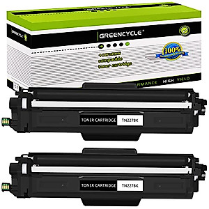 GREENCYCLE Compatible Toner Cartridge Replacement for Brother TN227 TN227BK to use with HL-L3290CDW HL-L3210CW MFC-L3750CDW MFC-L3710CW DCP-L3550CDW Printer (Black, 2-Pack)