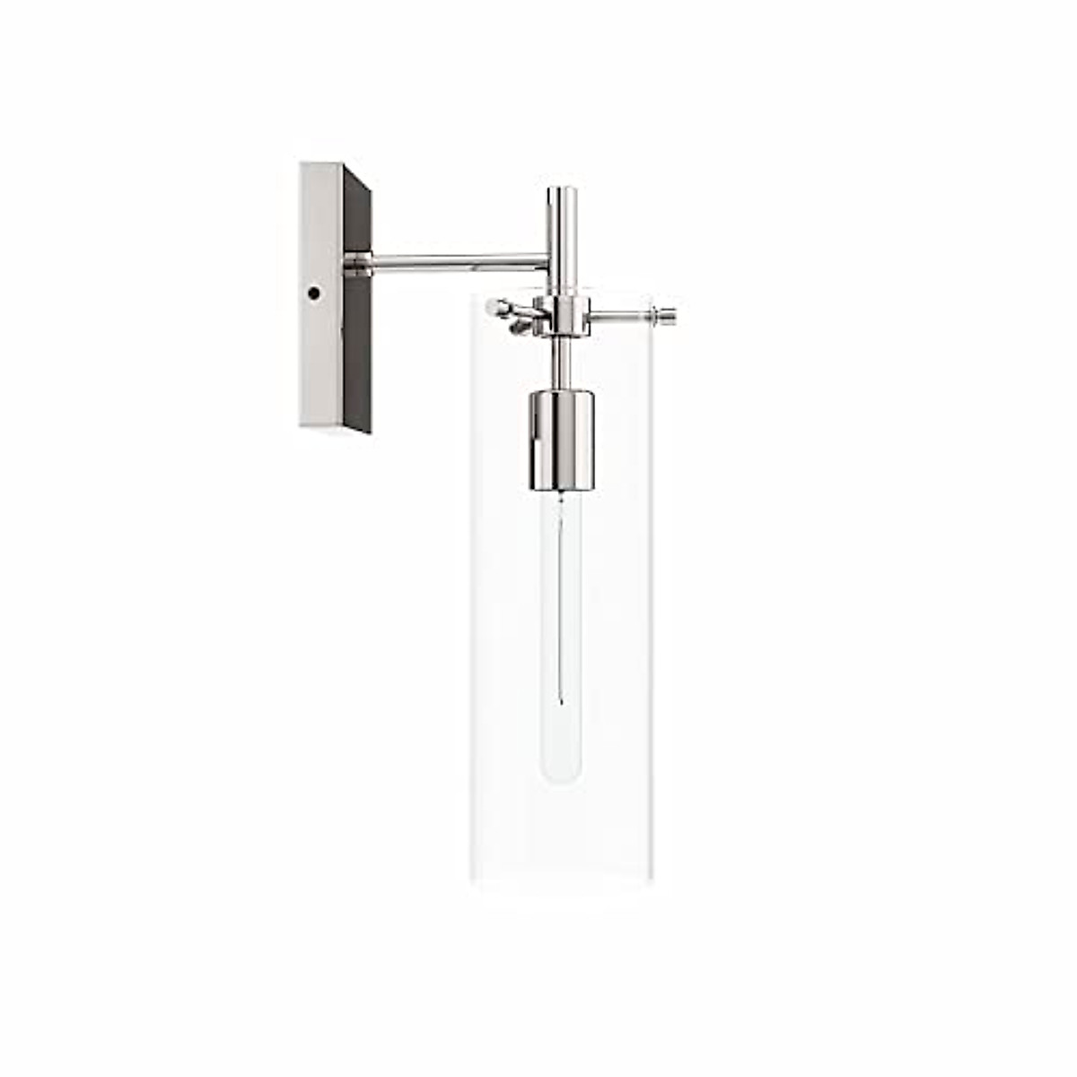 Modway Skylark Wall Sconce in Clear Polished Nickel, Silver, 5 x 8.5 x 17