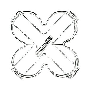 G.E.T. 4-221623 Metal Condiment Condiment Caddy with Number Holder, 4 Compartment, Chrome