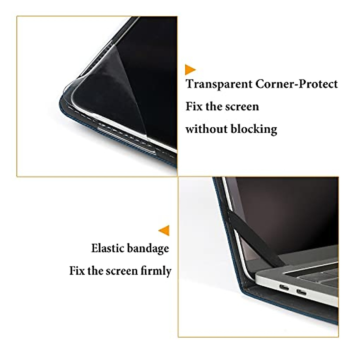 Honeycase Cover for 13.3” Samsung Galaxy Book3 360 & Galaxy Book2 Pro/Pro 360 & Book Pro 360/Pro 360 & Galaxy Book Flex/Flex Alpha/S/Ion 13 inch Laptop,PU Leather Slim Shell Case,S002-13-Black