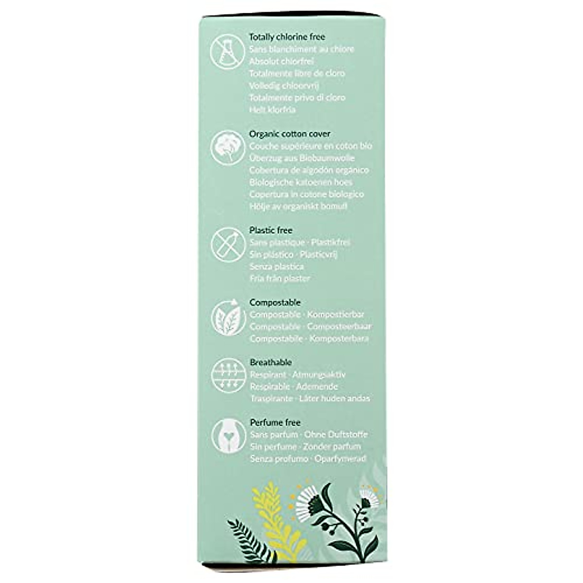 Natracare Natural Organic Mini Panty Liners, Made with Certified Organic Cotton, Ecologically Certified Cellulose Pulp and Plant Starch (1 Pack, 30 Liners Total)