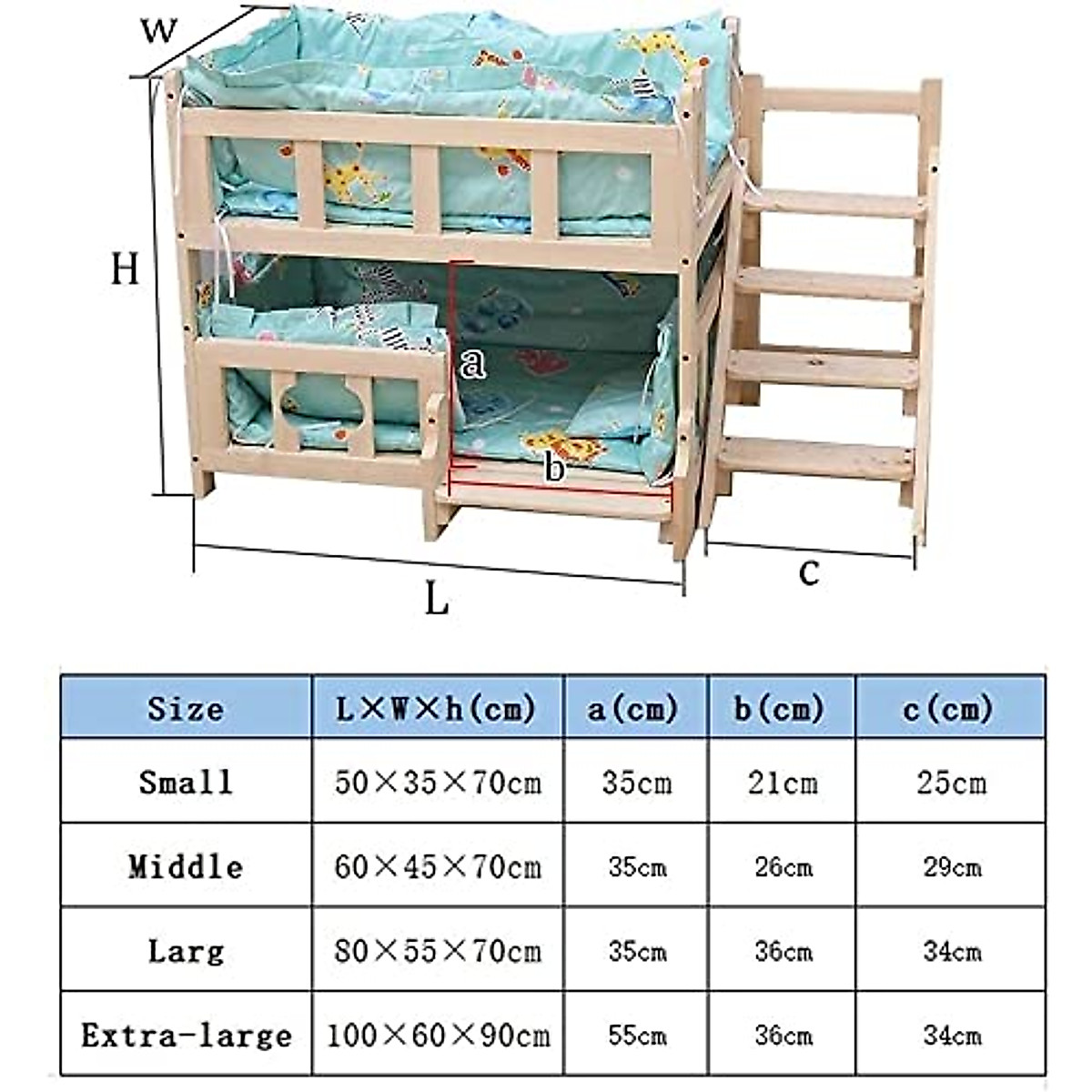 ZAQI Raised Dog Bed,Wood Elevated Dog Bed Extra Large,Outdoor Chew Proof Pet Cooling Mat for Sleeping,Waterproof Dog Cot Raised Off Ground (Size : X-Large)