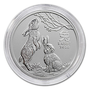 2023 P 1/2 oz Silver Australian Lunar Series III Year of the Rabbit Coin (in Capsule) Brilliant Uncirculated 50c Seller BU