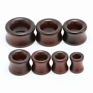 Piercingpops 2 Pairs Wooden Tunnels Ear Gauges Plugs Double Flared Expander for Stretched Ears Piercing Body Jewelry (Gauge=3/4"(20mm))