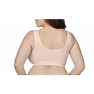 JUST MY SIZE womens Pure Comfort Front Close Wirefree Mj1274 Bra, Sandshell, 1X US