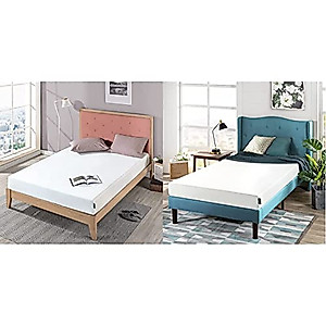 Zinus 8 Inch Green Tea Cooling Gel Memory Foam Mattress, Twin & 6 Inch Green Tea Memory Foam Mattress/CertiPUR-US Certified/Bed-in-a-Box/Pressure Relieving, Twin, White