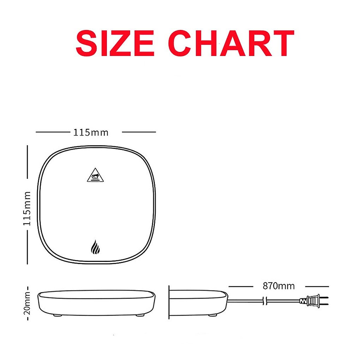 Viyee Oline, Coffee Mug Warmer,Smart Coffee Warmers for Office Desk, Gravity Sensor Mug Warmer Black