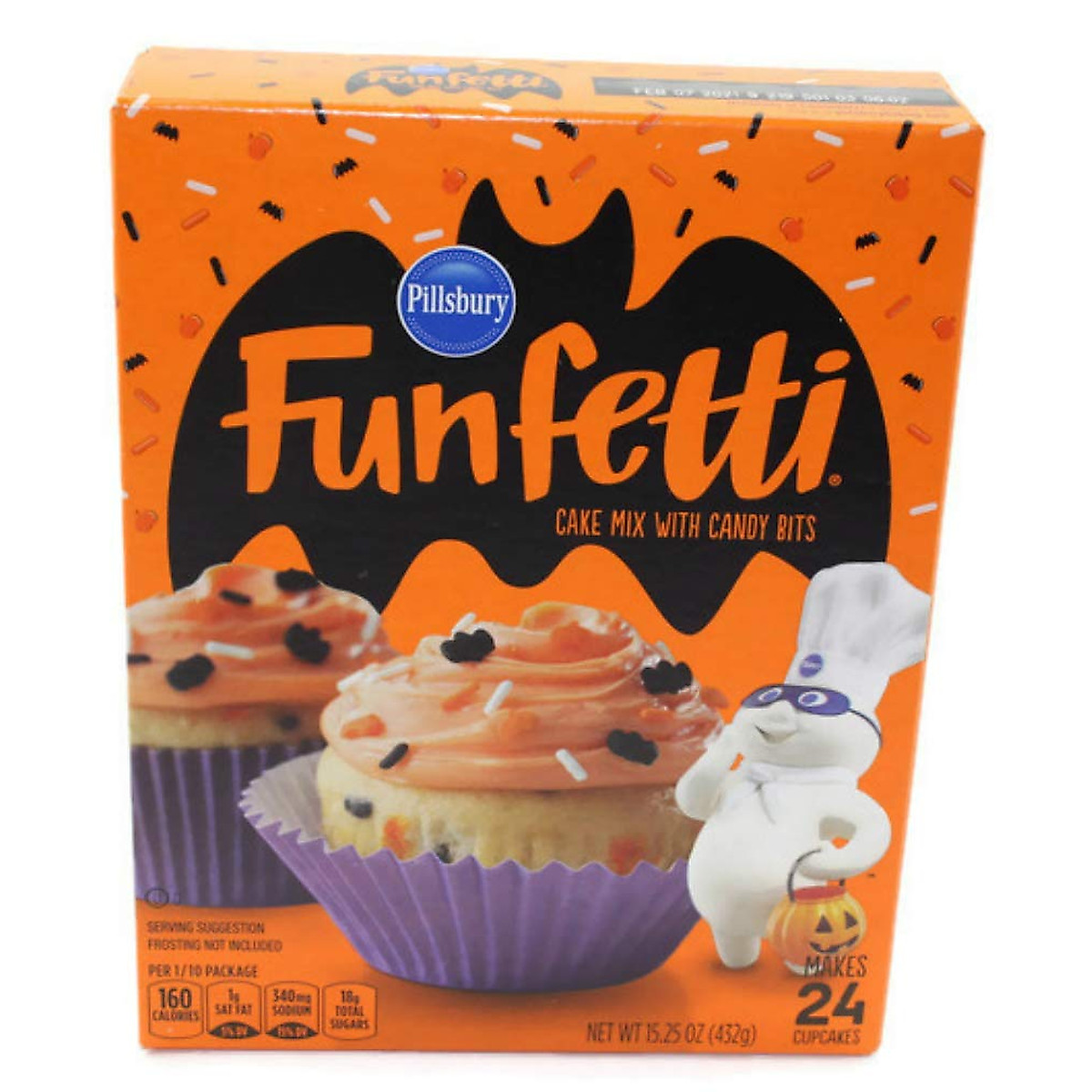 Pillsbury Funfetti Halloween Cake Mix with Candy Bits and Gluten Free Vanilla Frosting for a Fun Filled Halloween Cupcake Baking Event (Bundle)