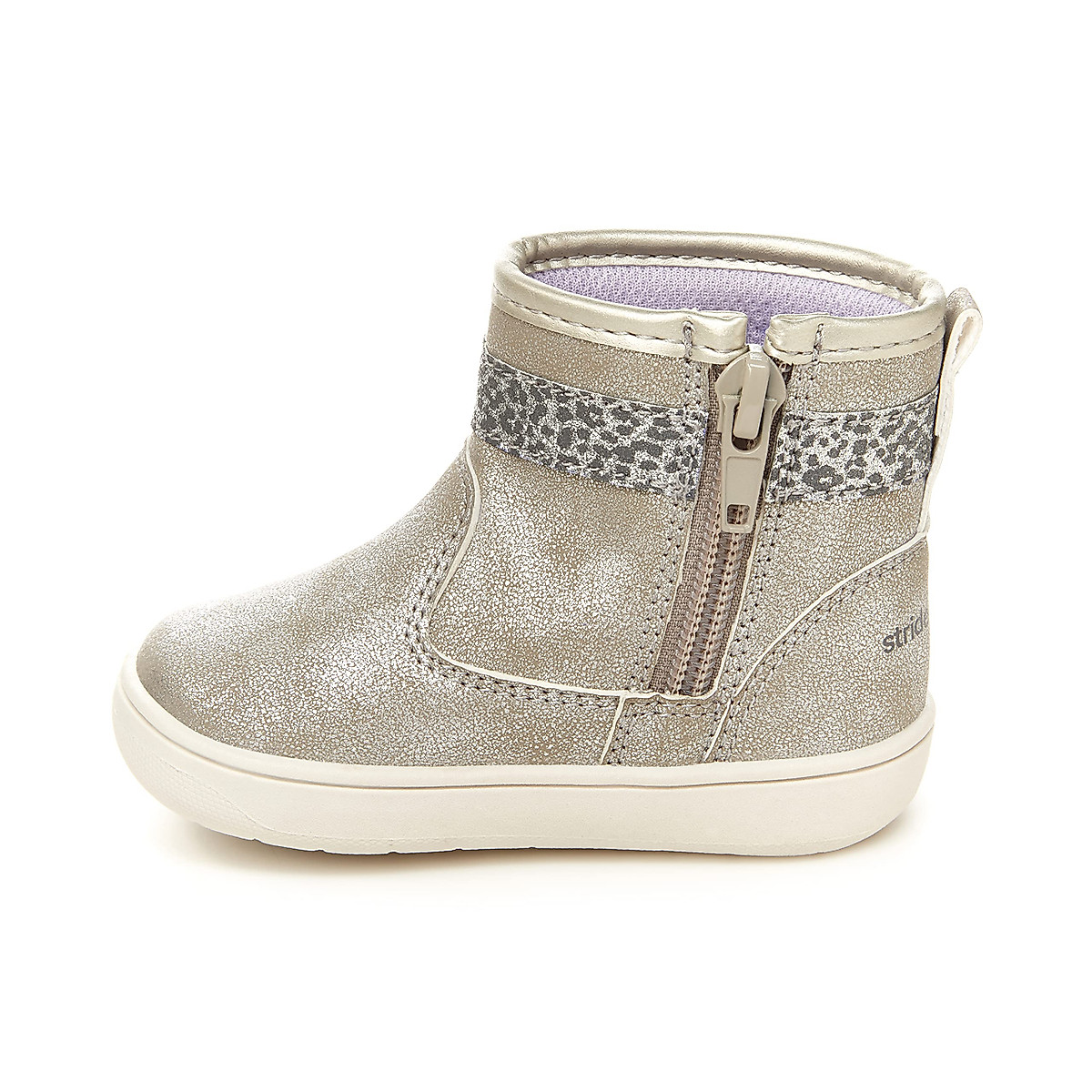 Stride Rite 360 Infant and Toddler Girls Magnolia First Walker Shoe, Silver