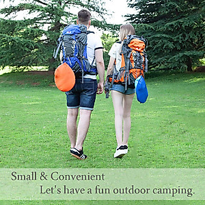 Single & Double Camping Hammock with Mosquito/Bug Net, Outdoor Portable Parachute Nylon Hammock with Tree Straps, Lightweight Backyard Hammock Survival Travel Bed 110" L x 59" W (Blue/Sky Blue)