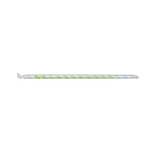 Karat Earth KE-C9337 10.25" Giant Paper Spiral Straws (7mm), Wrapped, Blue & White (1,200 ct)