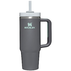 Stanley Quencher H2.0 FlowState Stainless Steel Vacuum Insulated Tumbler with Lid and Straw for Water, Iced Tea or Coffee, Smoothie and More, Charcoal, 30 oz
