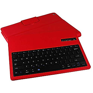 Lrufodya Keyboard Case for iPad Pro 12.9 Wireless Detachable Keyboard, Separable PU Leather Case Cover Magnetically Keyboard for iPad Pro 12.9 (for iPad 12.9(2015/2017), Red)