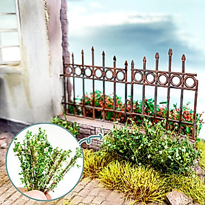 Woohome Green Miniature Shrubs Model Bushes Long Shrub Vegetation Groups Model Grass Tufts for DIY Architecture Building Model Railway Train Diorama Garden Scenery Landscape Layout